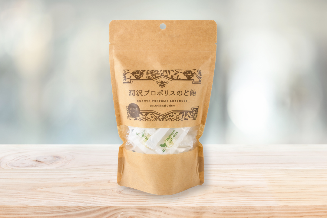 潤沢プロポリスのど飴 (74g・30g) – 羽田甚商店
